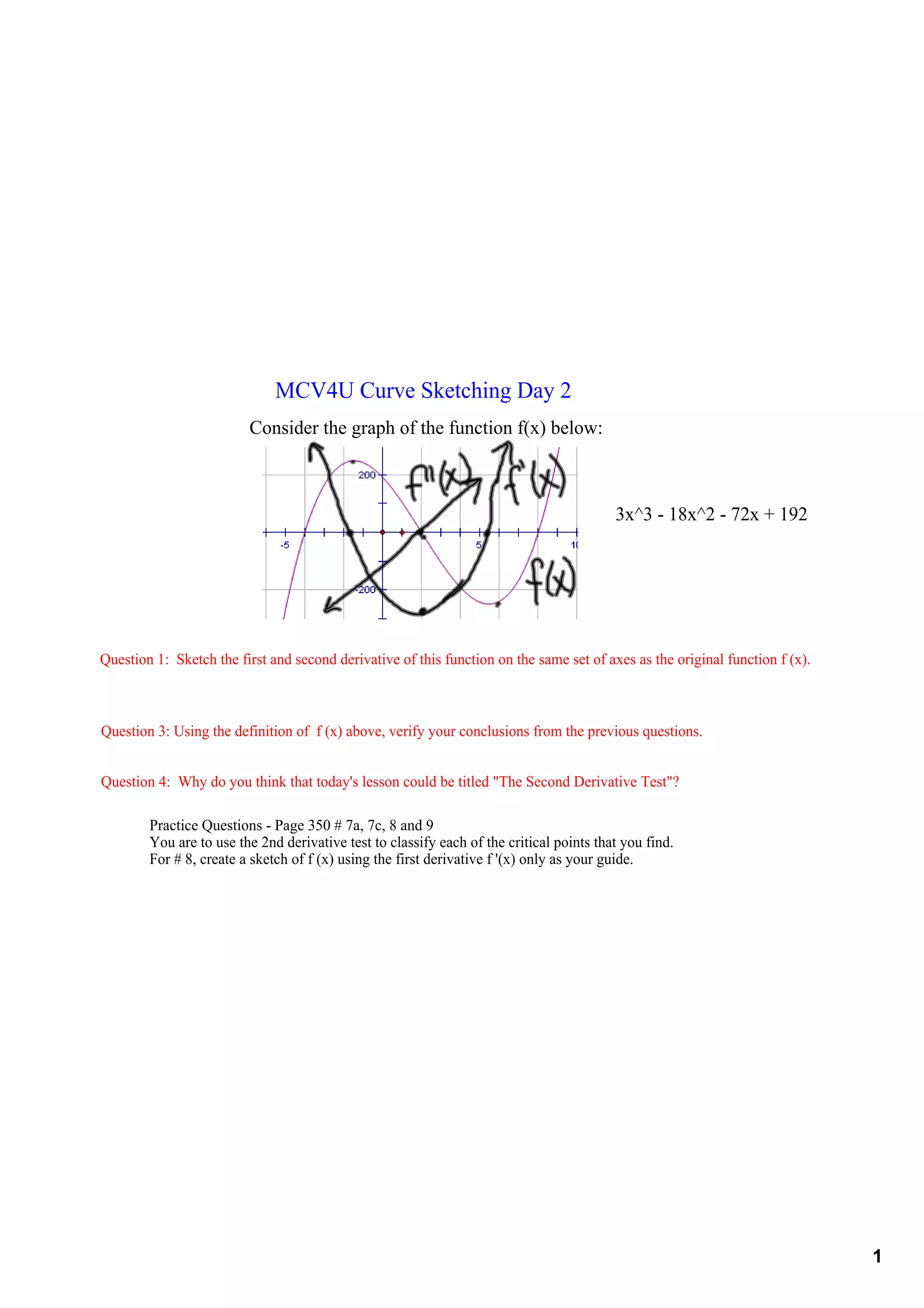 2.7 Curve Sketching Day 2 | PDF | Drawing and Sketching | Arts and Crafts
