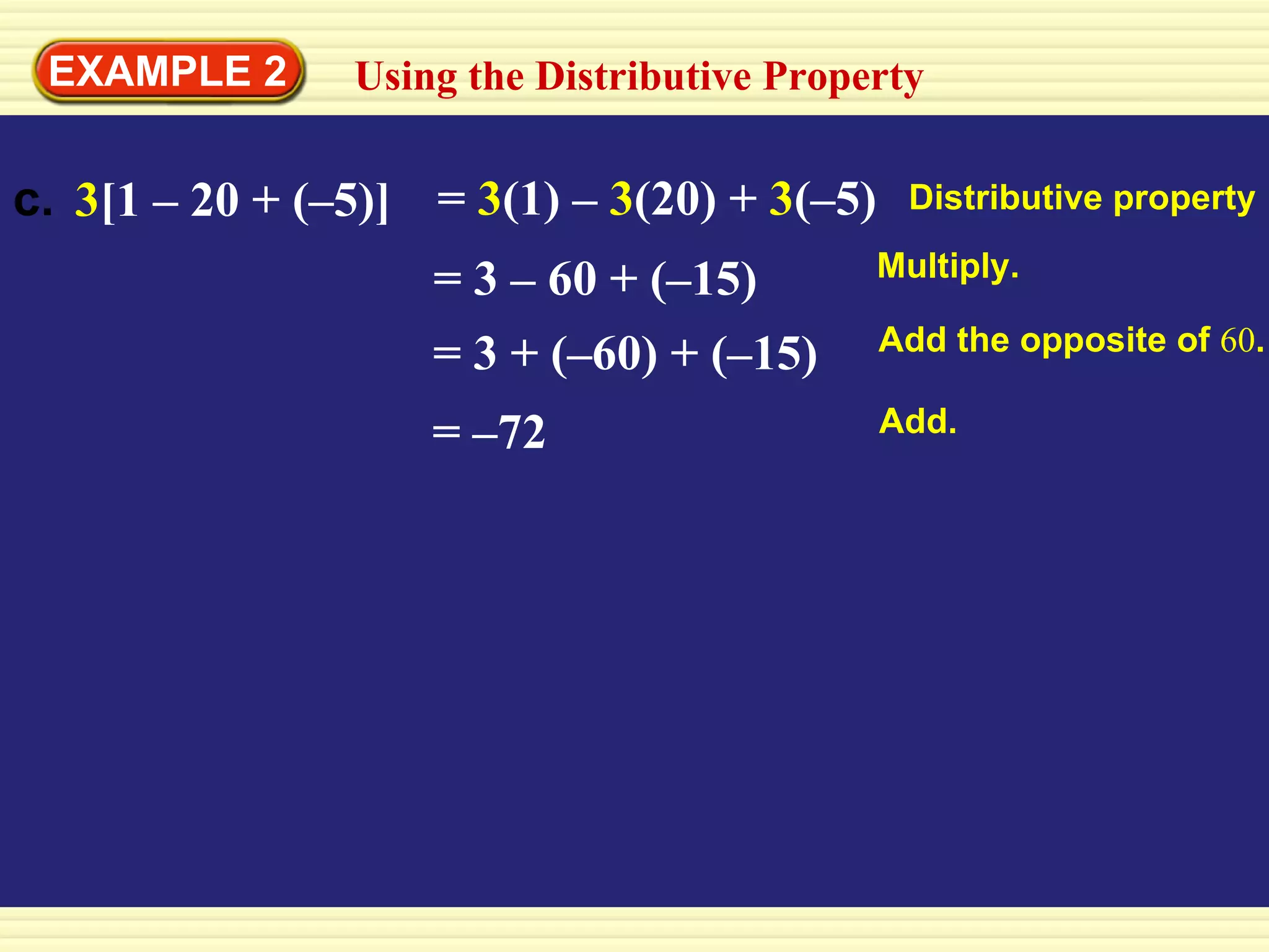2.7 distributive property day 1 | PPT