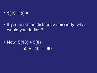 2.7 distributive property day 1 | PPT | Homework and Study | Education