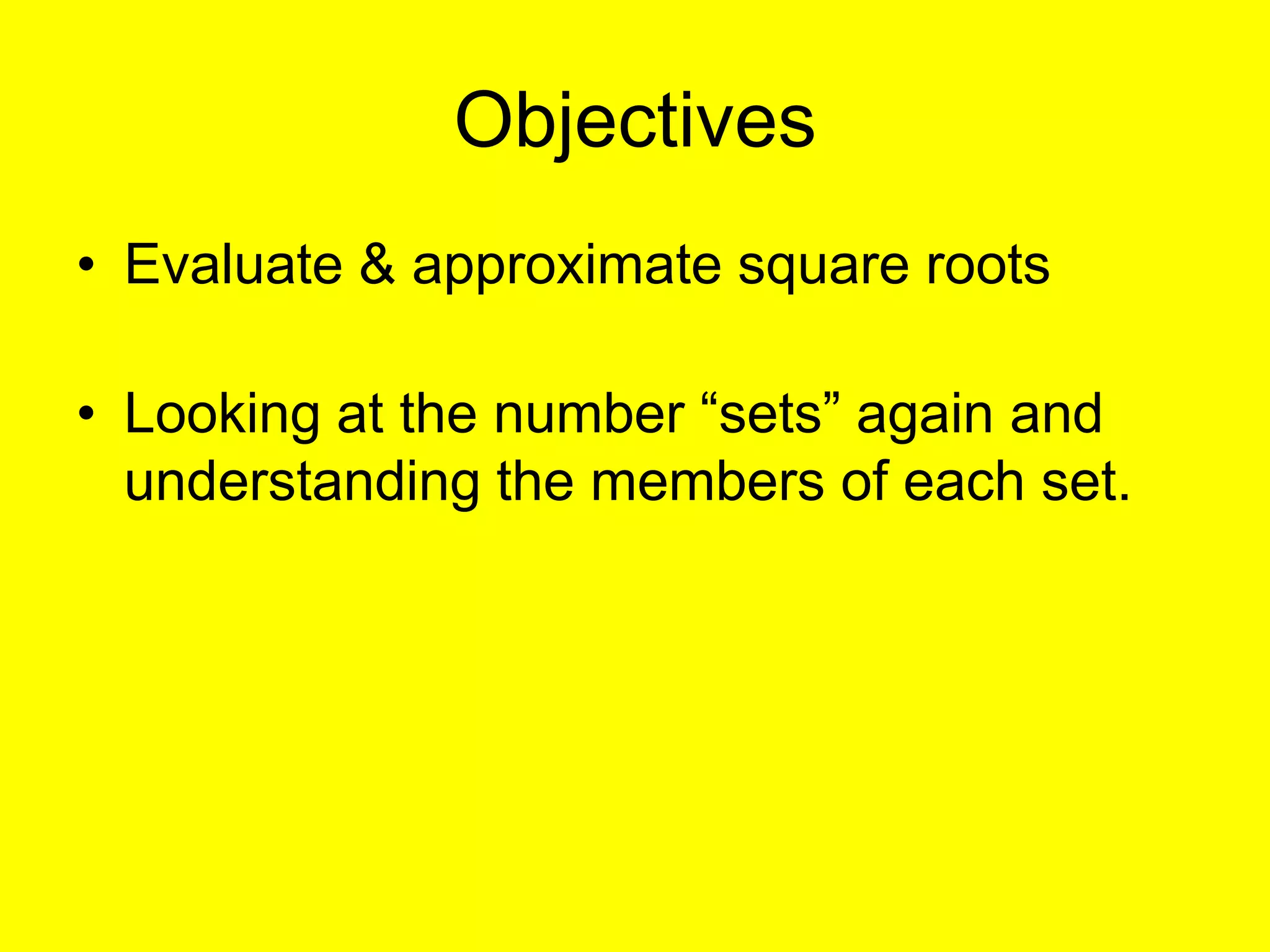 2.7 find square roots and compare real numbers day 1 | PPTX | Physics ...