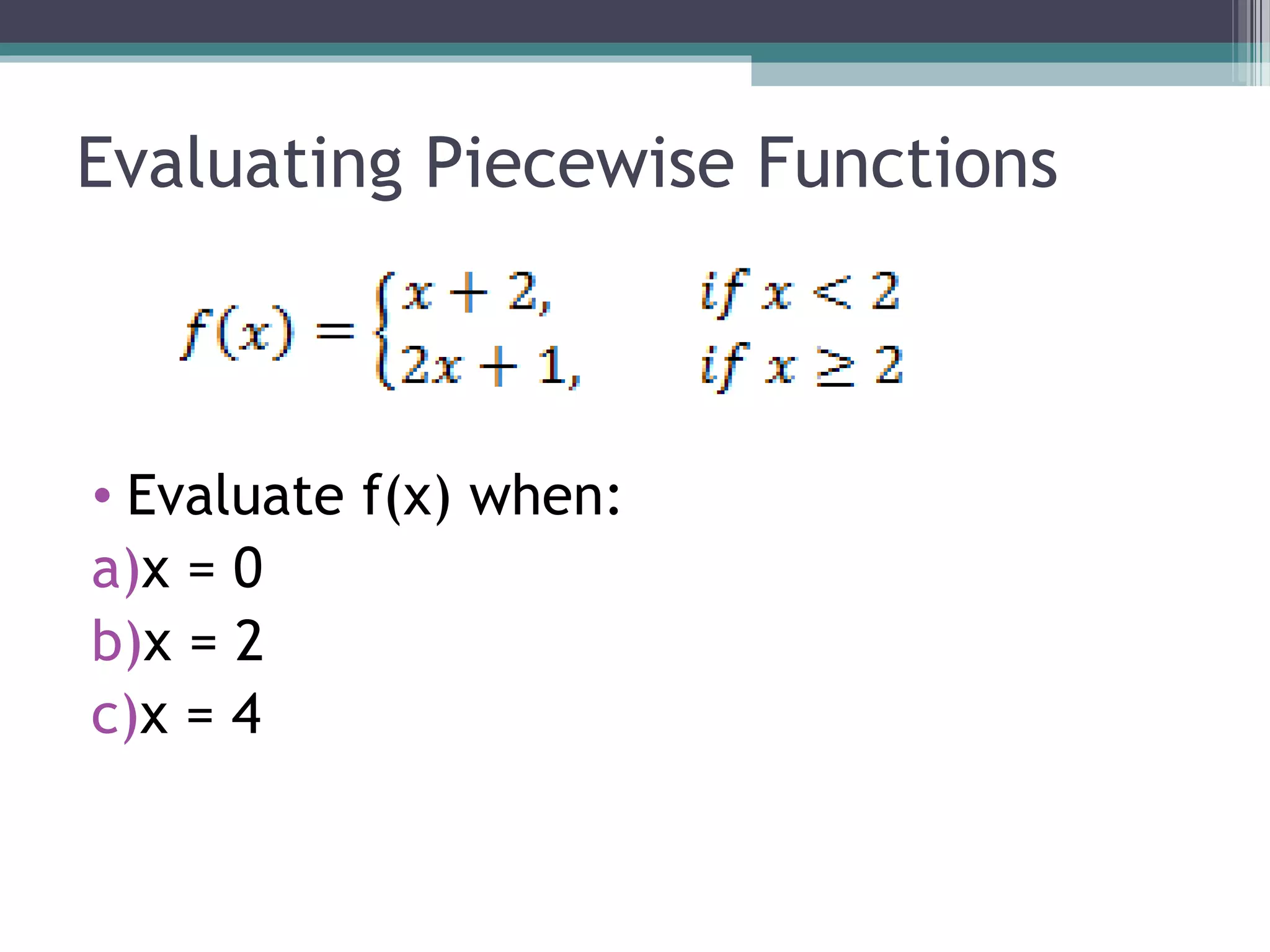 2.7 piecewise functions | PPT | Science