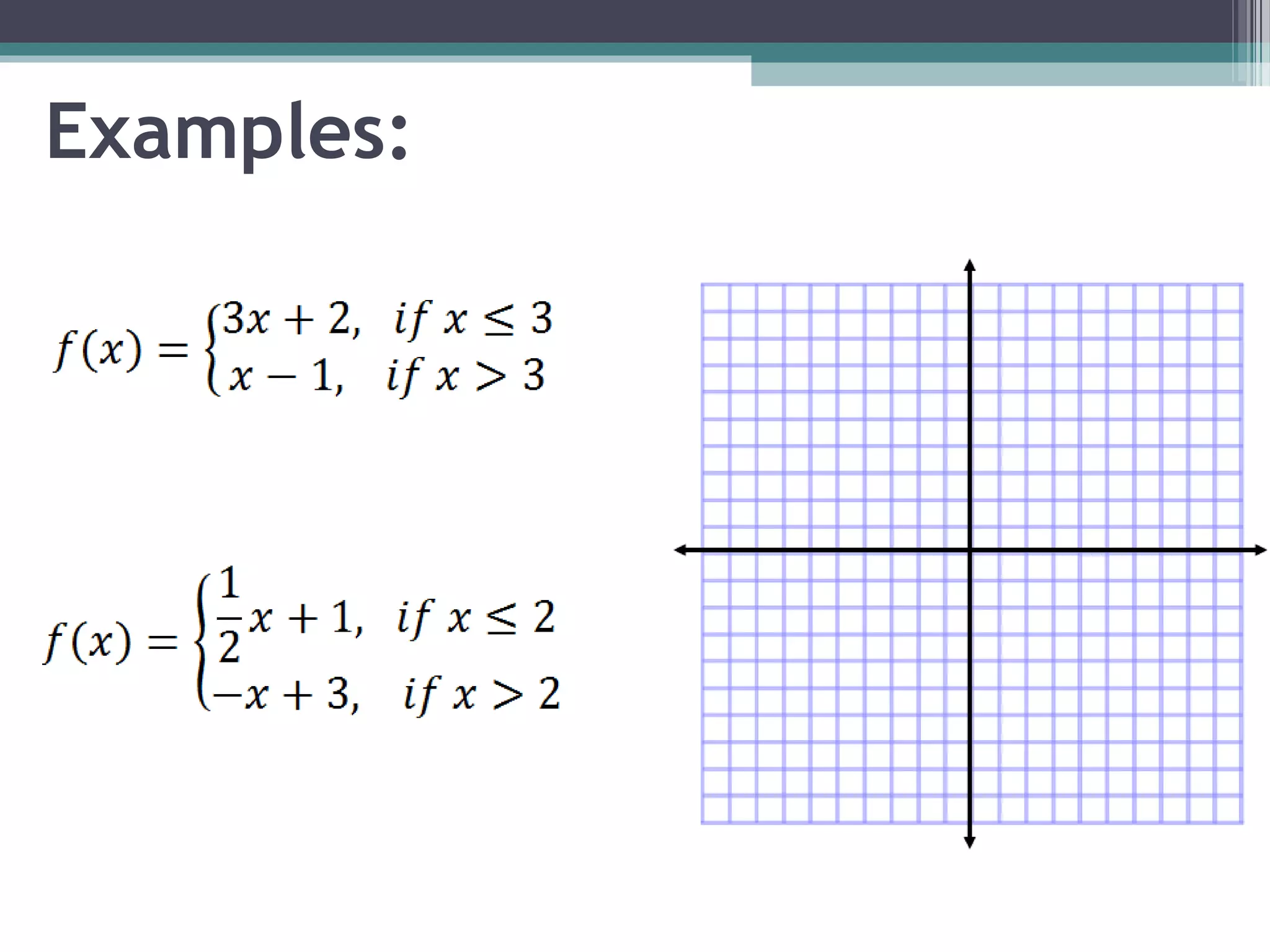 2.7 Piecewise Functions | PPT