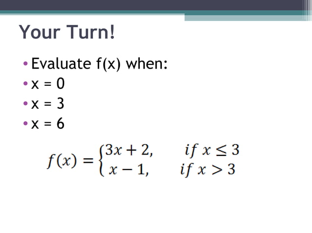 2.7 Piecewise Functions | PPT
