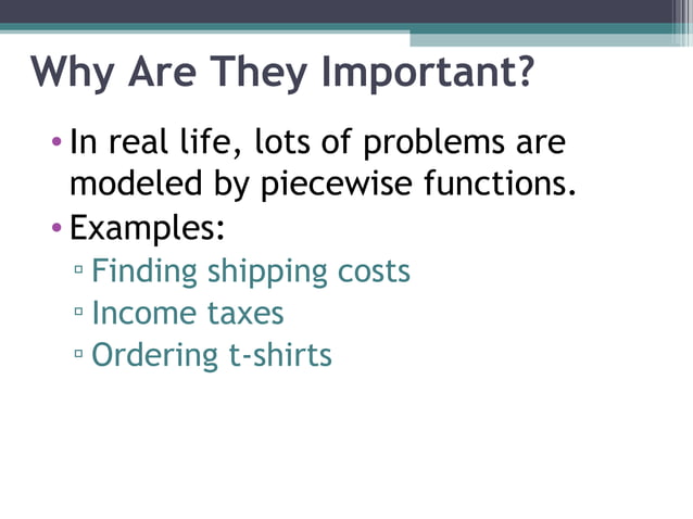 2.7 Piecewise Functions | PPT