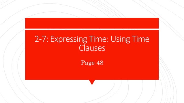 2 7 using time clauses | PPTX
