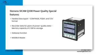 Ensuring Power Reliability with Siemens SICAM Q100 Power Quality Recorder | PPT