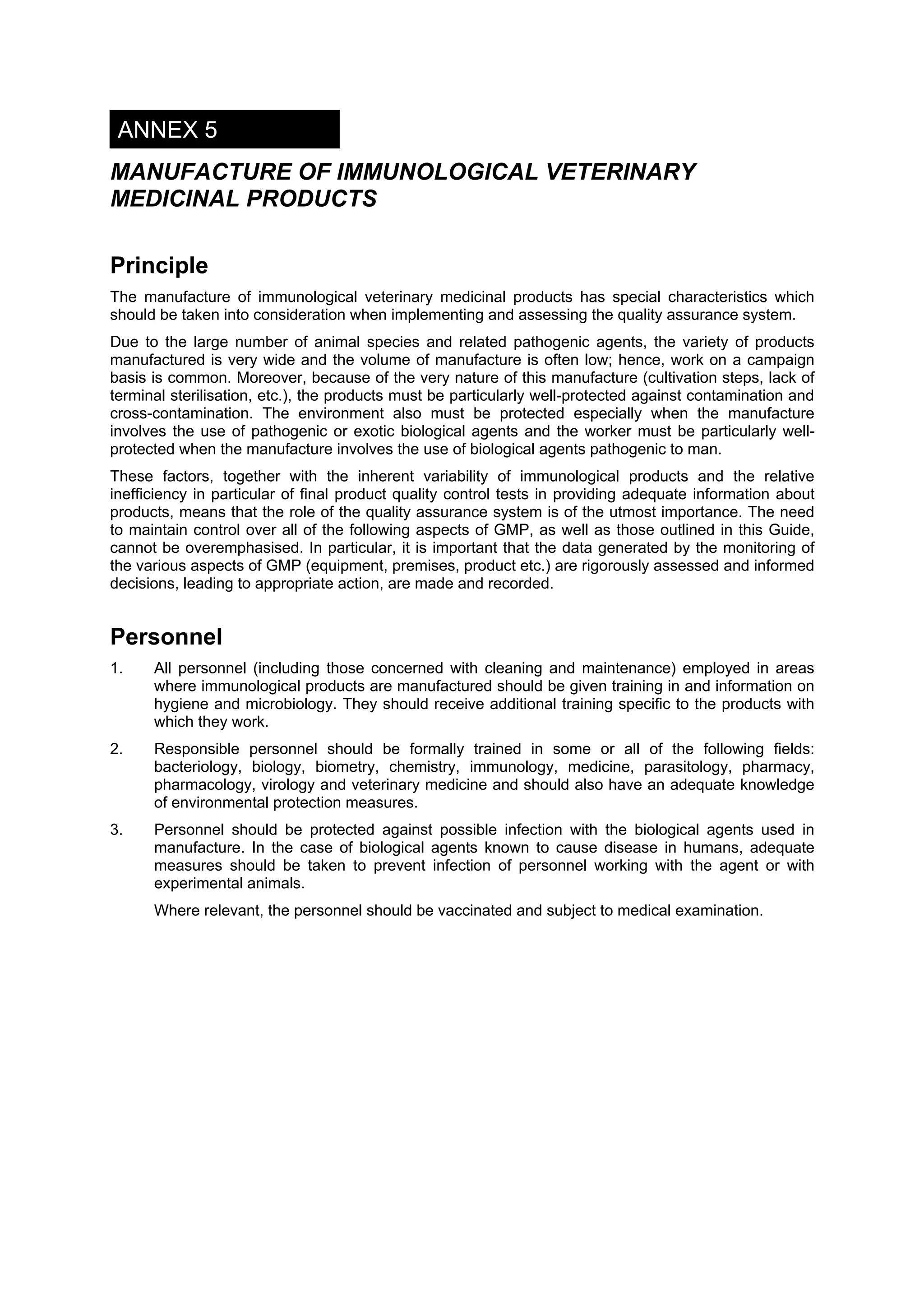 GMP EU annex 4 | PDF