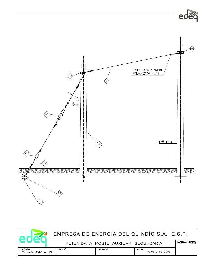 2.8. retenida a poste auxiliar secundaria