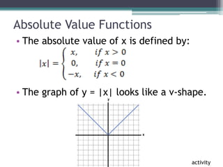 2.8 Absolute Value Functions | PPT