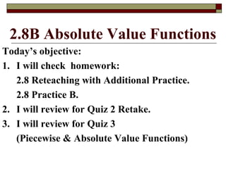 2.8 b absolute value functions | PPT