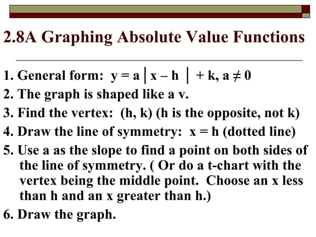 2.8 b absolute value functions | PPT