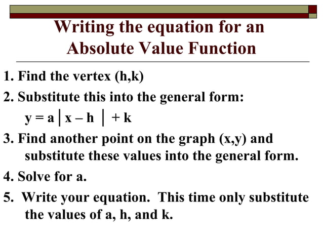 2.8 b absolute value functions | PPT