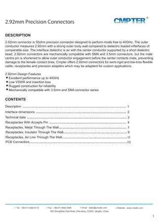 2.92mm connector | PDF | Computer Peripherals | Computing