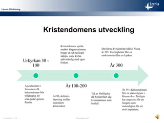 Kristendomens uppkomst och historia | PPSX