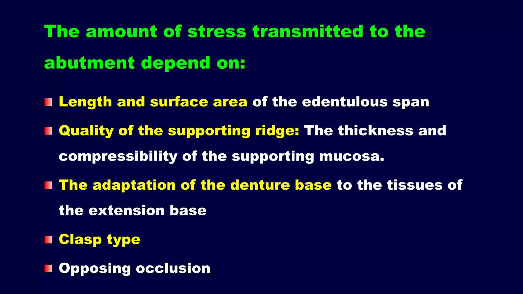 2- a. Basic principles for designing the removable partial denture ...