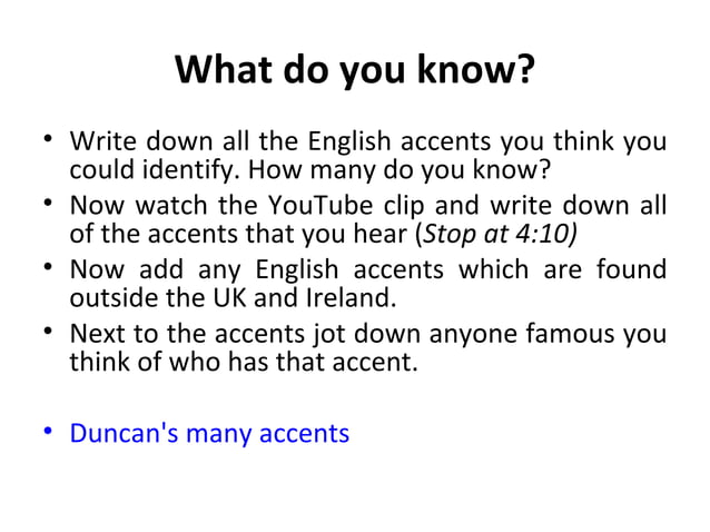 Accent and dialect | PPT