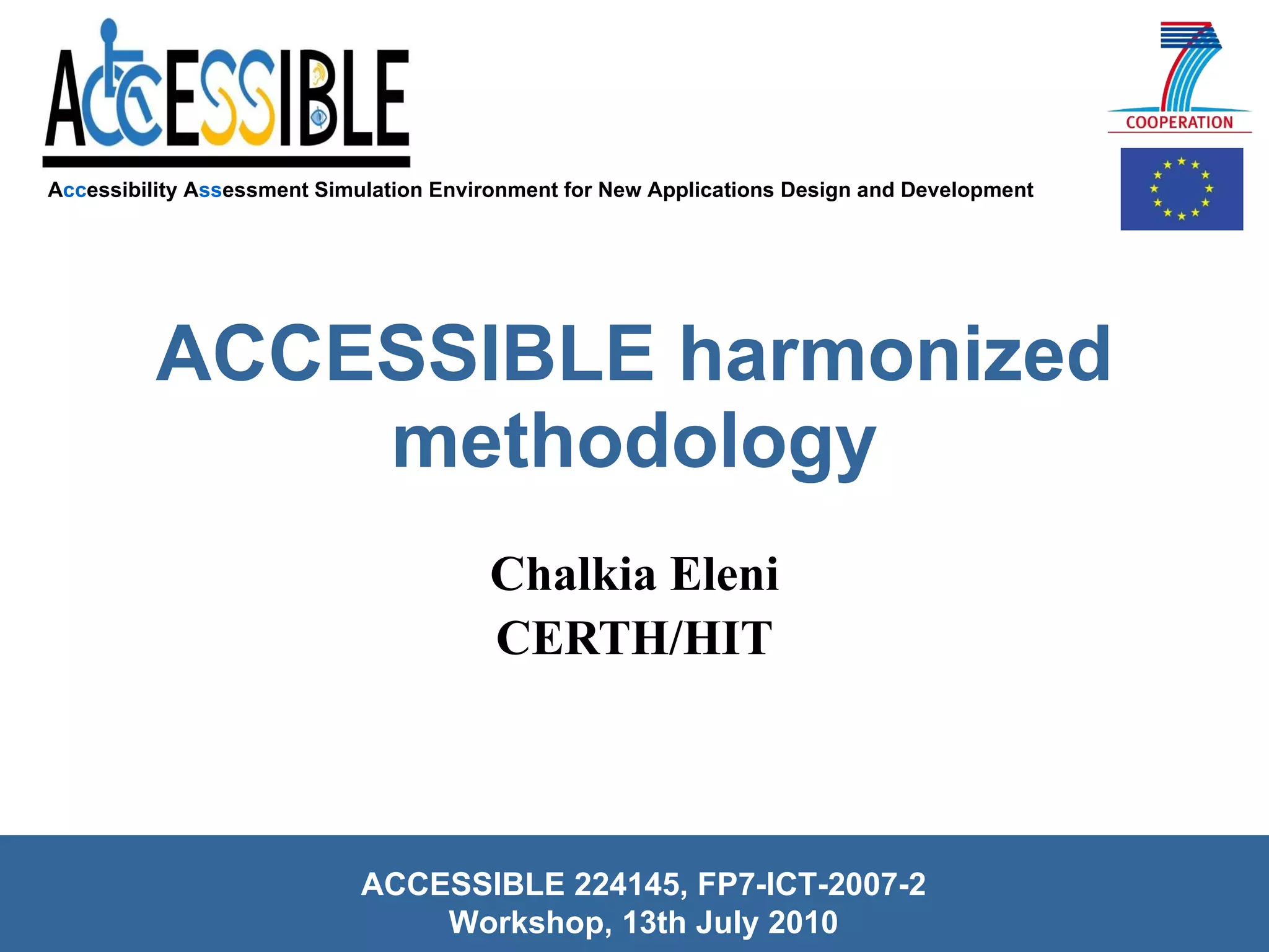 ACCESSIBLE Harmonized Methodology | PPT