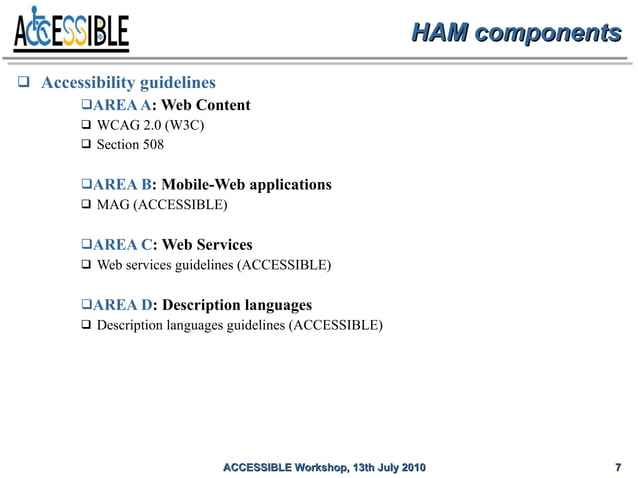 ACCESSIBLE Harmonized Methodology | PPT