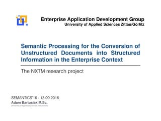 Adam Bartusiak and Jörg Lässig | Semantic Processing for the Conversion of Unstructured ...