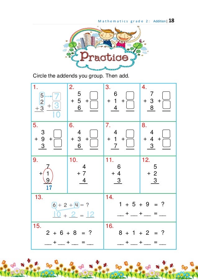 Math-Eng grade 2 addition