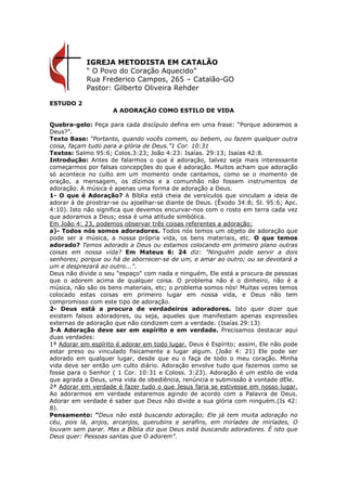 2 adoração como estilo de vida | PDF