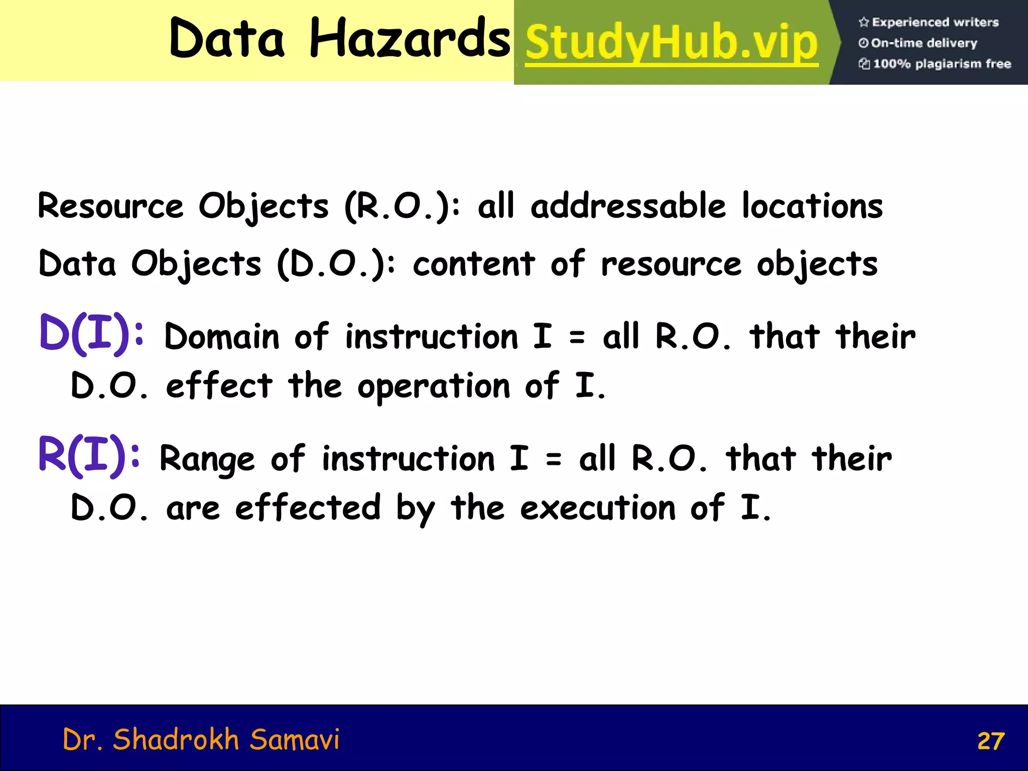 2-Advanced Computer Architecture Pipelining | PPT 2-Advanced Computer Architecture Pipelining | PPT