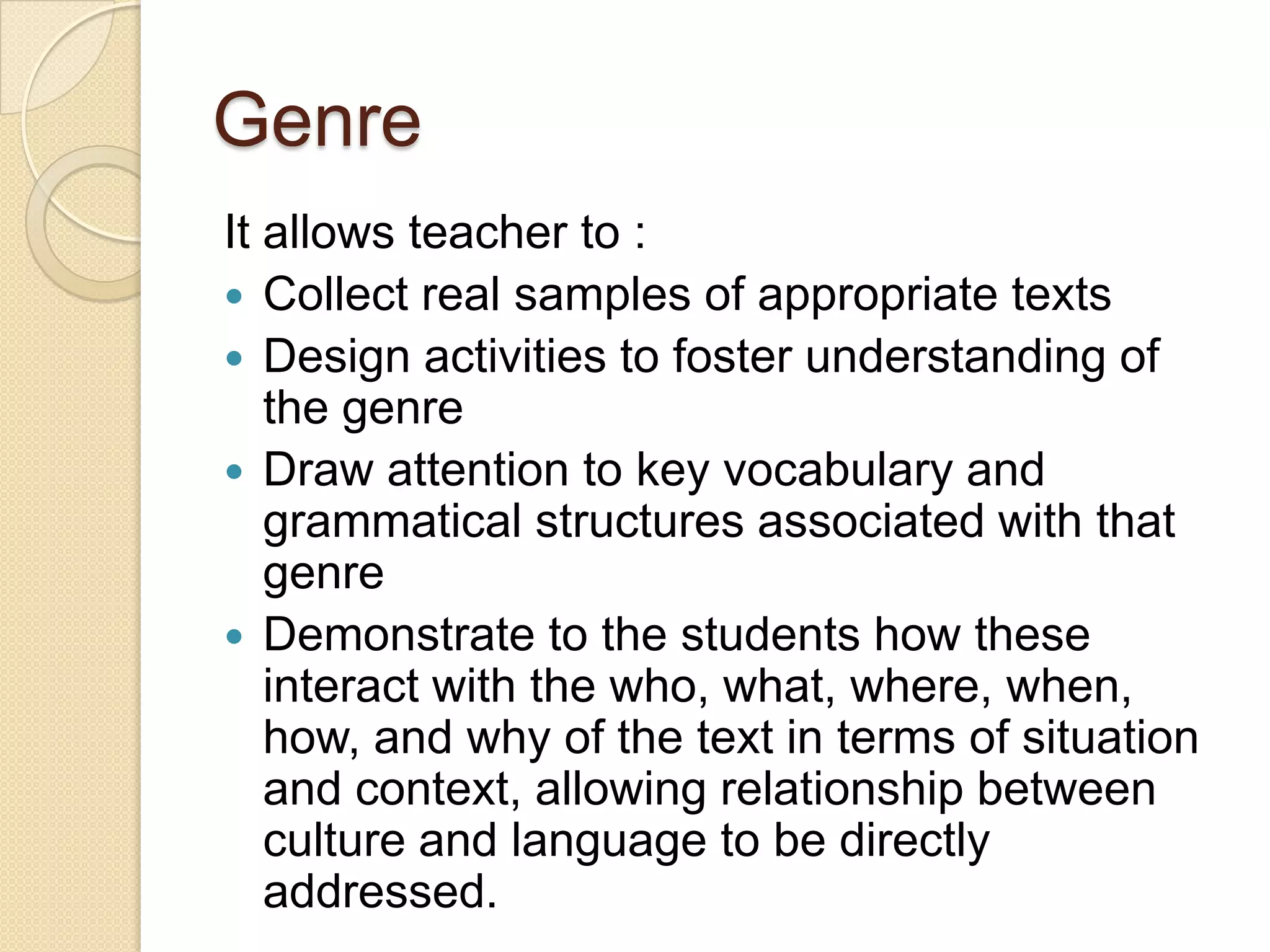 a genre based approach | PPT