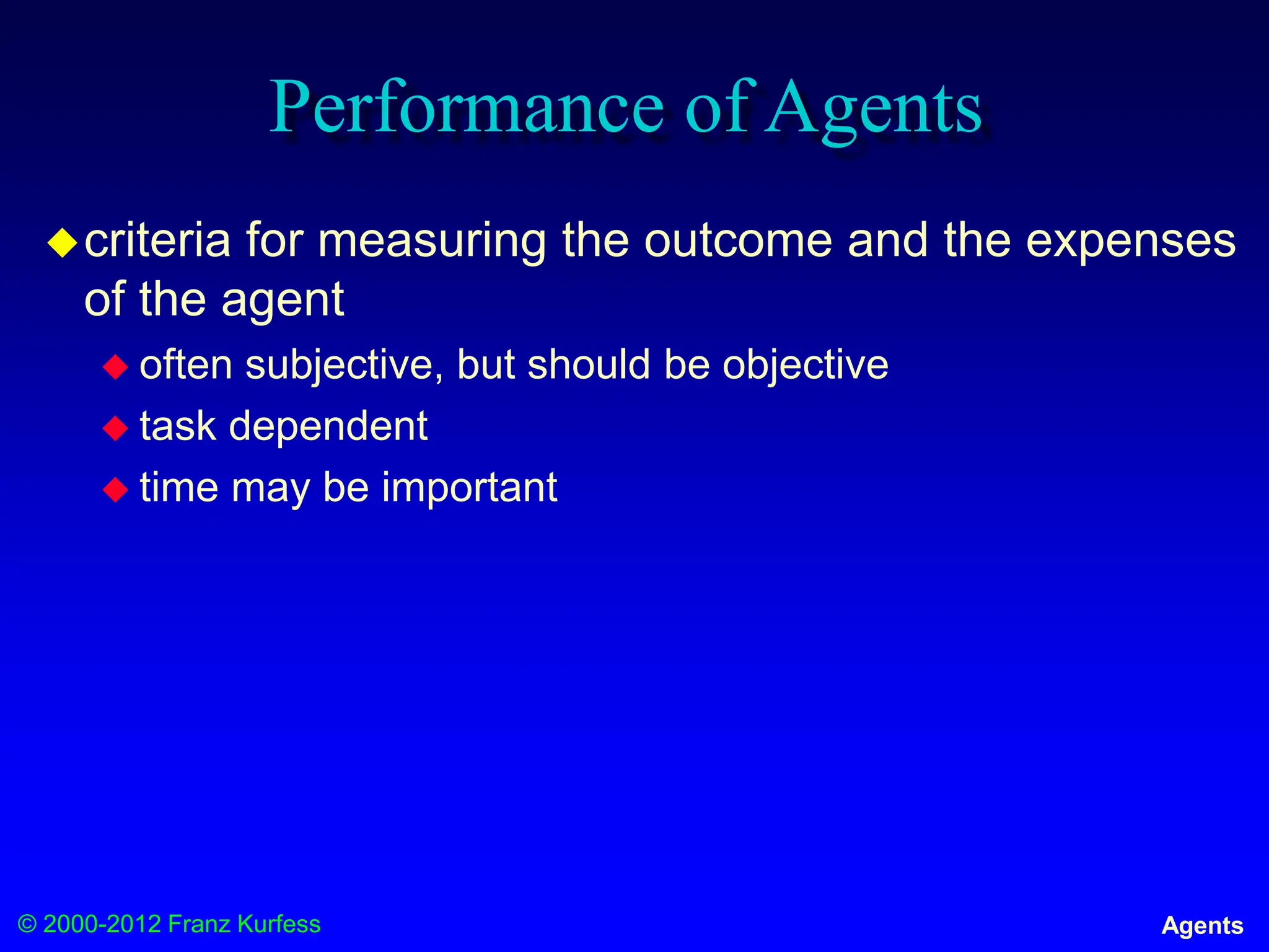 What is Agents, structure of agents, Types of AI Agents. | PPT