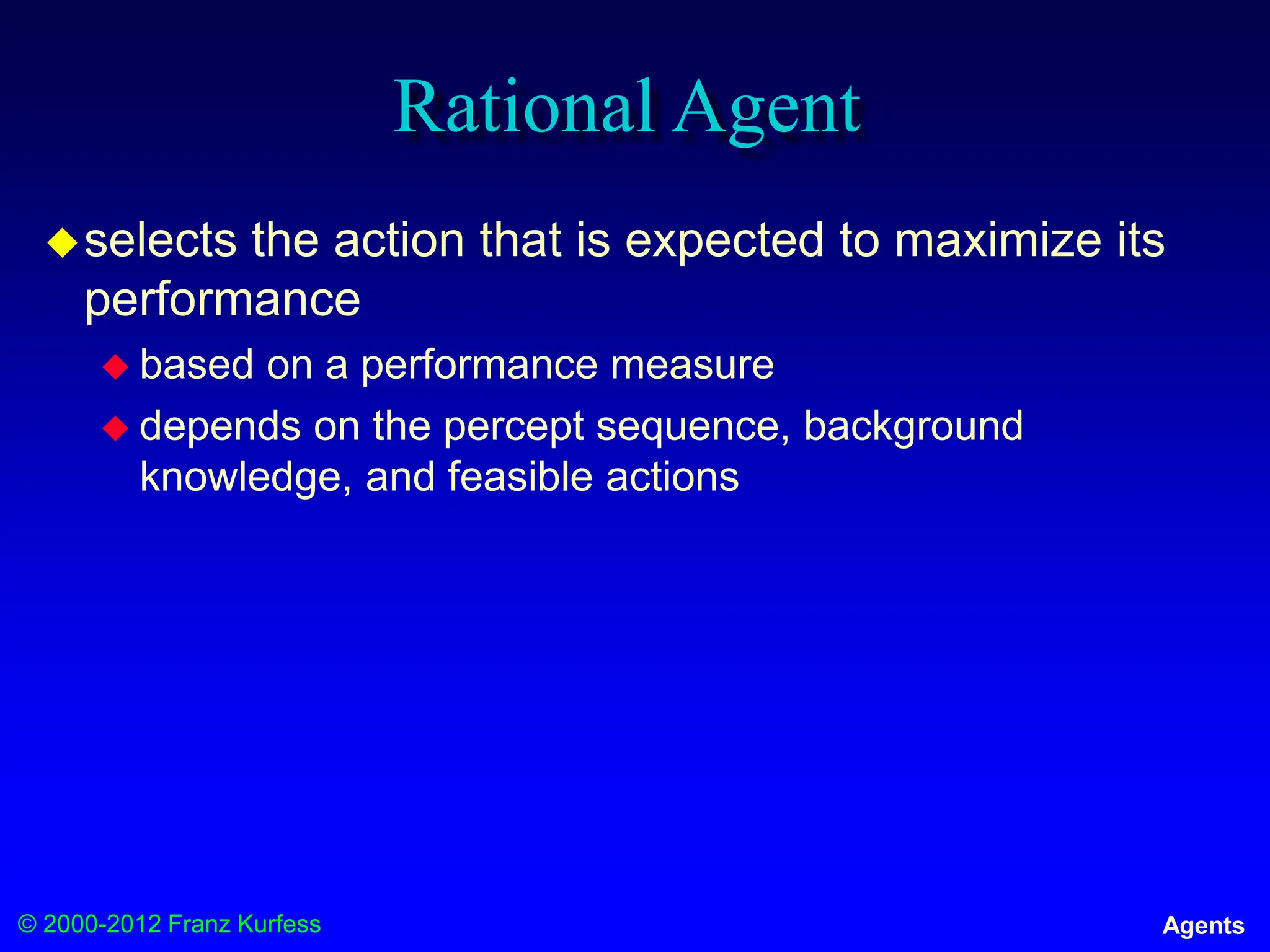 What is Agents, structure of agents, Types of AI Agents. | PPT