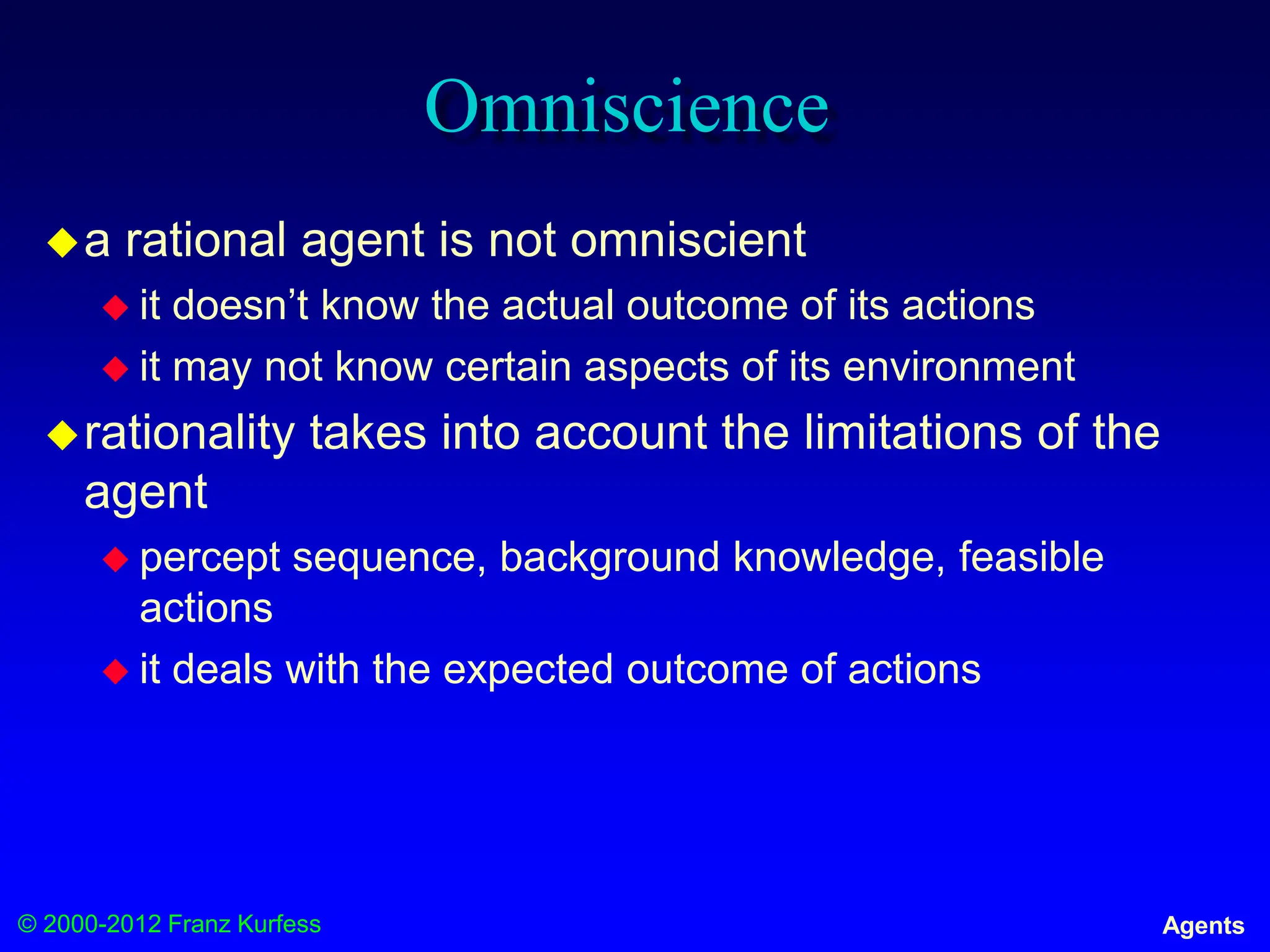What is Agents, structure of agents, Types of AI Agents. | PPT