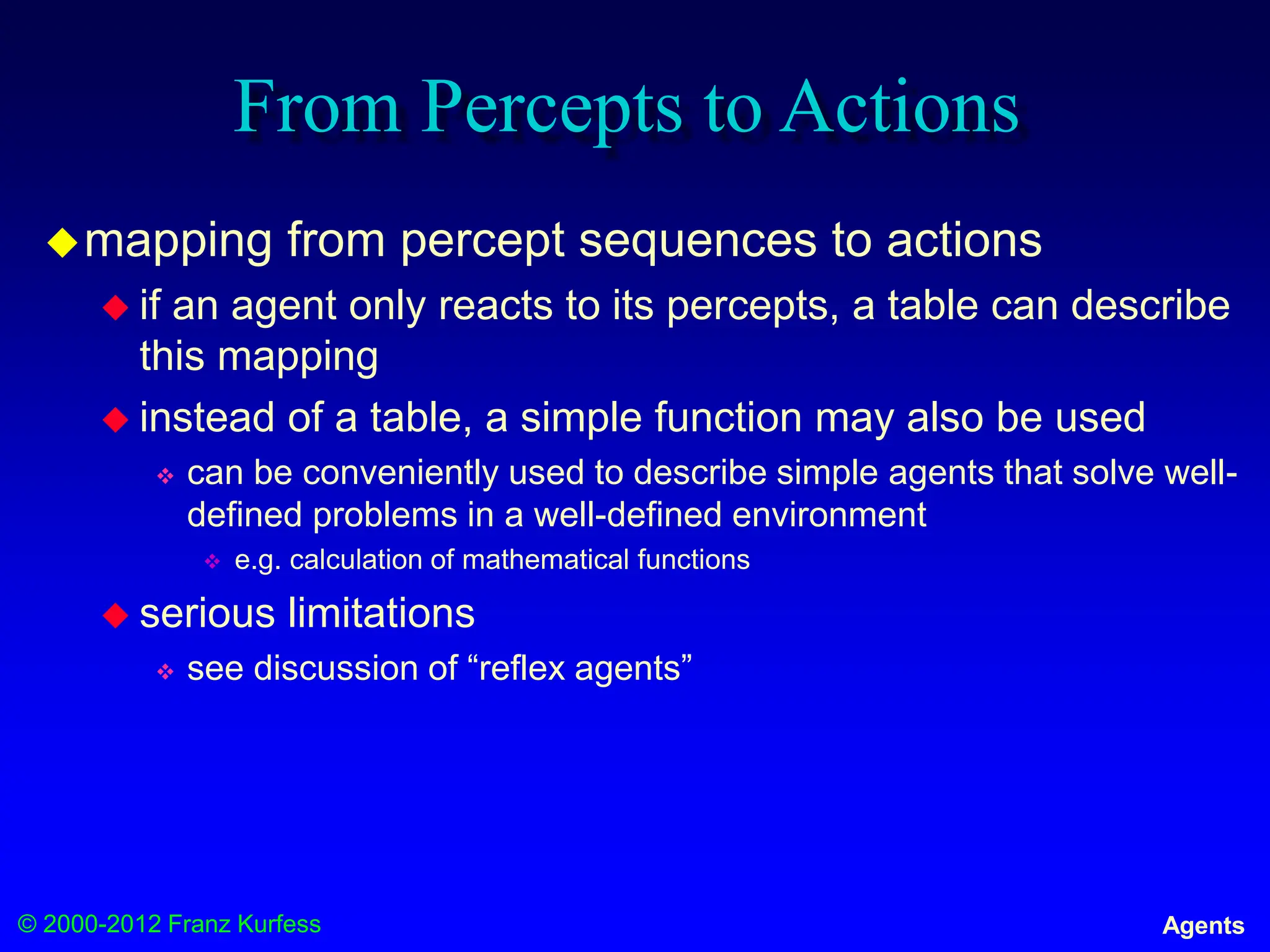 What is Agents, structure of agents, Types of AI Agents. | PPT