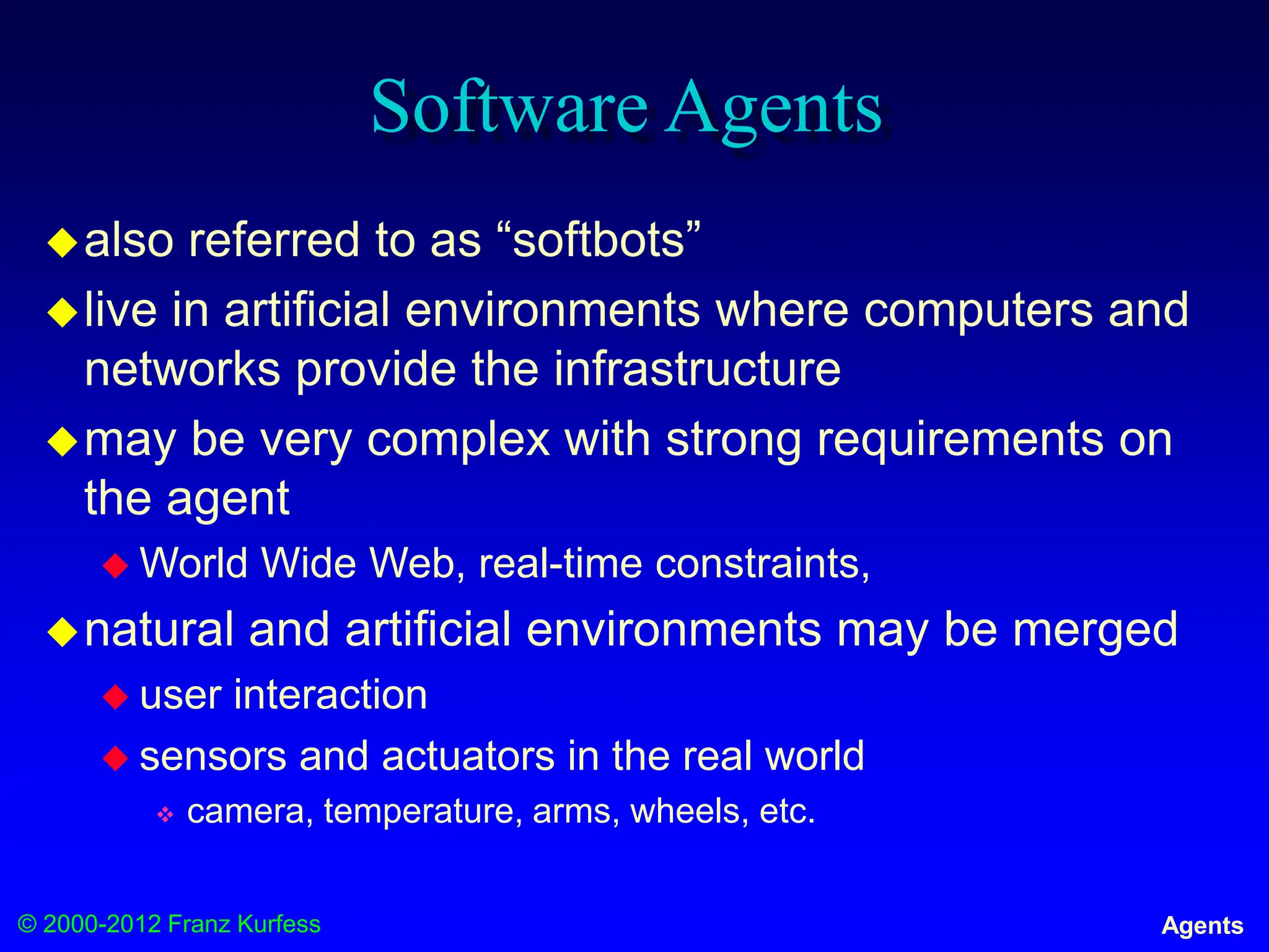 What is Agents, structure of agents, Types of AI Agents. | PPT