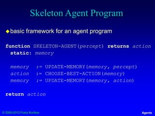 What is Agents, structure of agents, Types of AI Agents. | PPT