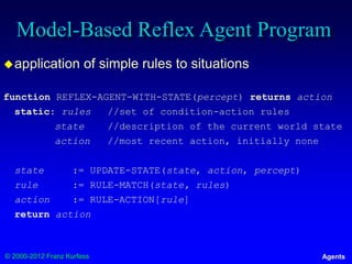 What is Agents, structure of agents, Types of AI Agents. | PPT