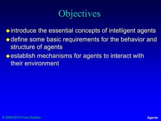What is Agents, structure of agents, Types of AI Agents. | PPT