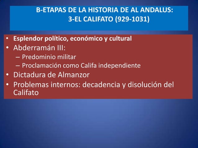 2 al andalus y sus principales etapas | PPT