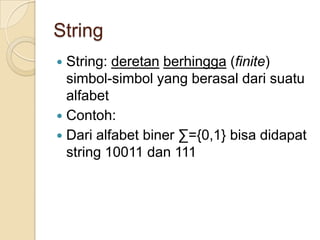 2 alfabet dan string | PPTX