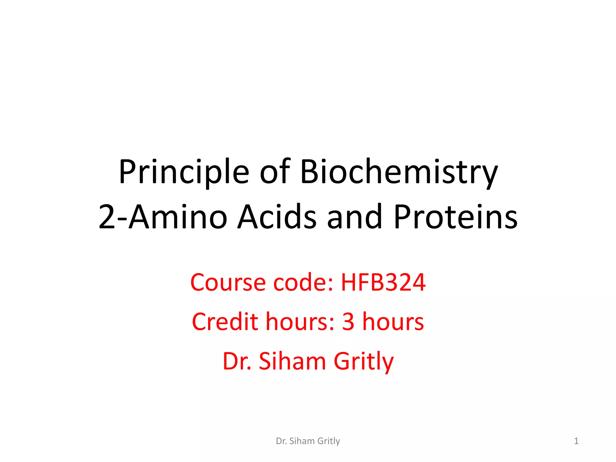 2 amino acids and proteins lecture 2 | PPT