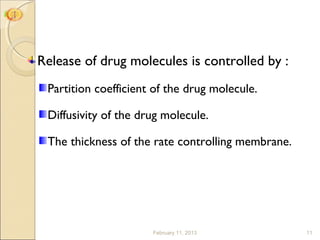 Rate Controlled Drug Delivery System | PPT