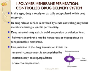 Rate Controlled Drug Delivery System | PPT