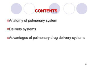 Nasal & Pulmonary Drug Delivery System | PPT