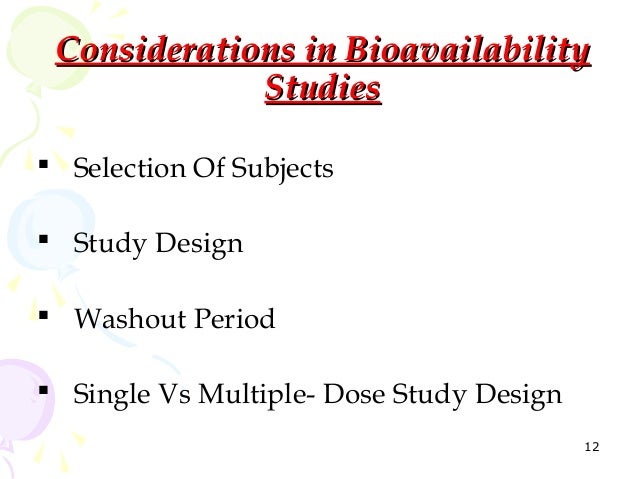 Bioavailability Studies