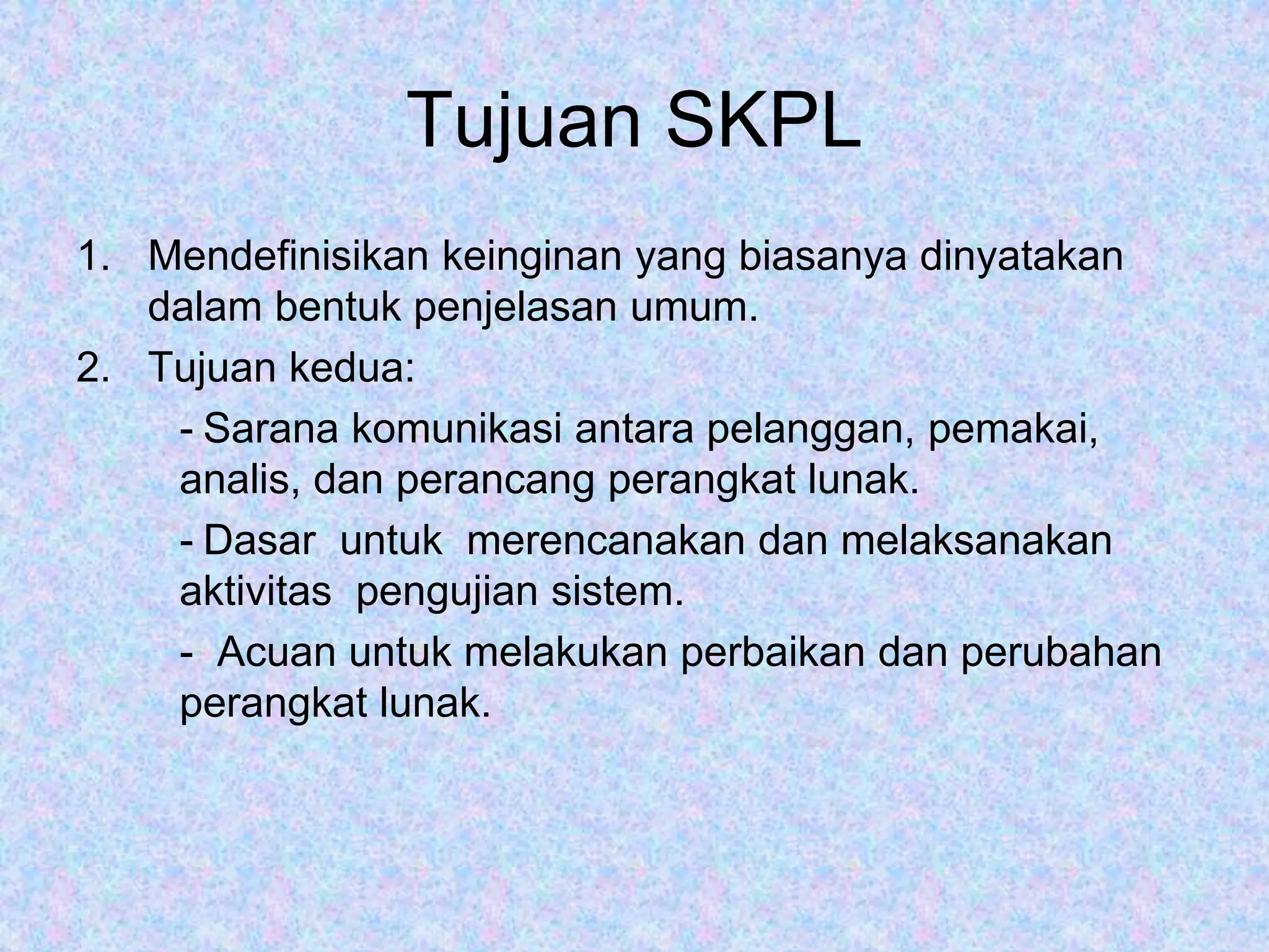 Analisis kebutuhan software dengan konsep SDLC | PPT