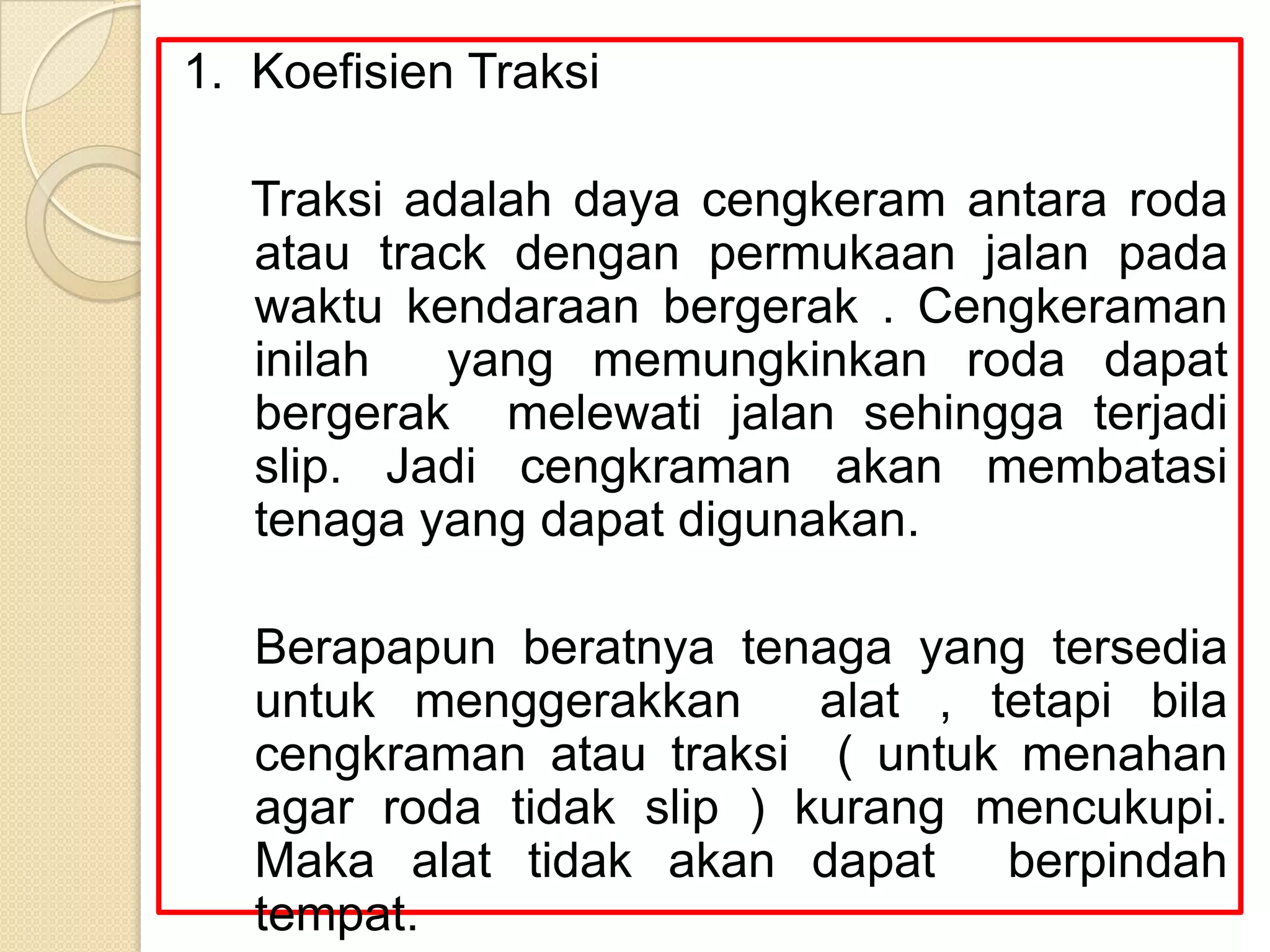 2. analisis tenaga alat berat | PPTX