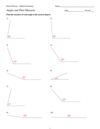 2 angles and their measures | PDF | Physics | Science
