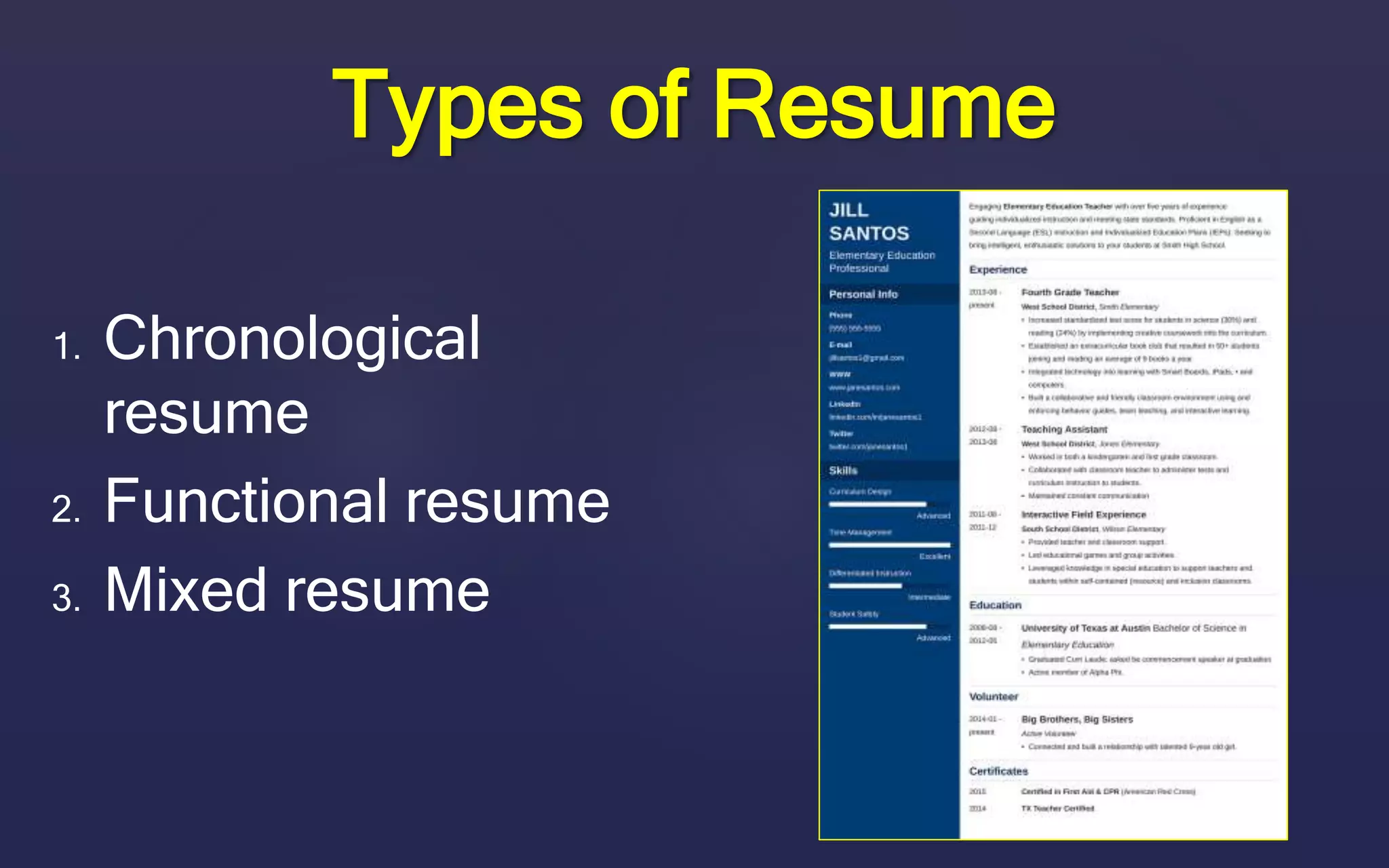Application Form and Resume Types | PPTX