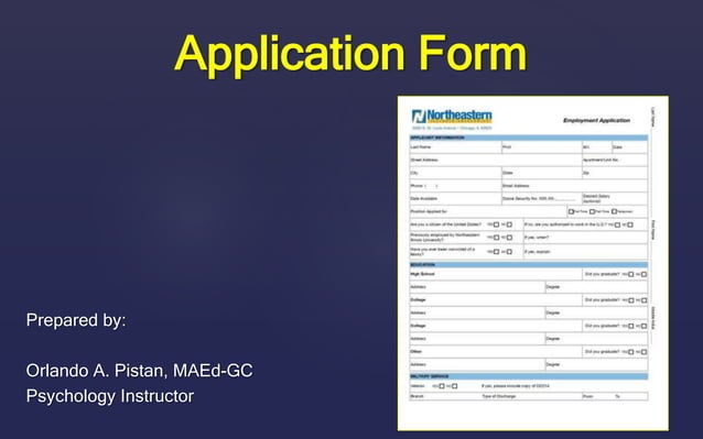 Application Form and Resume Types | PPTX