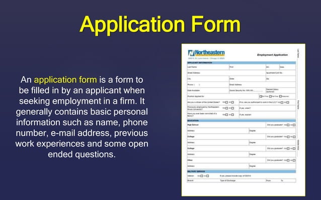 Application Form and Resume Types | PPTX