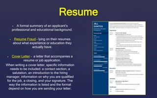 Application Form and Resume Types | PPTX