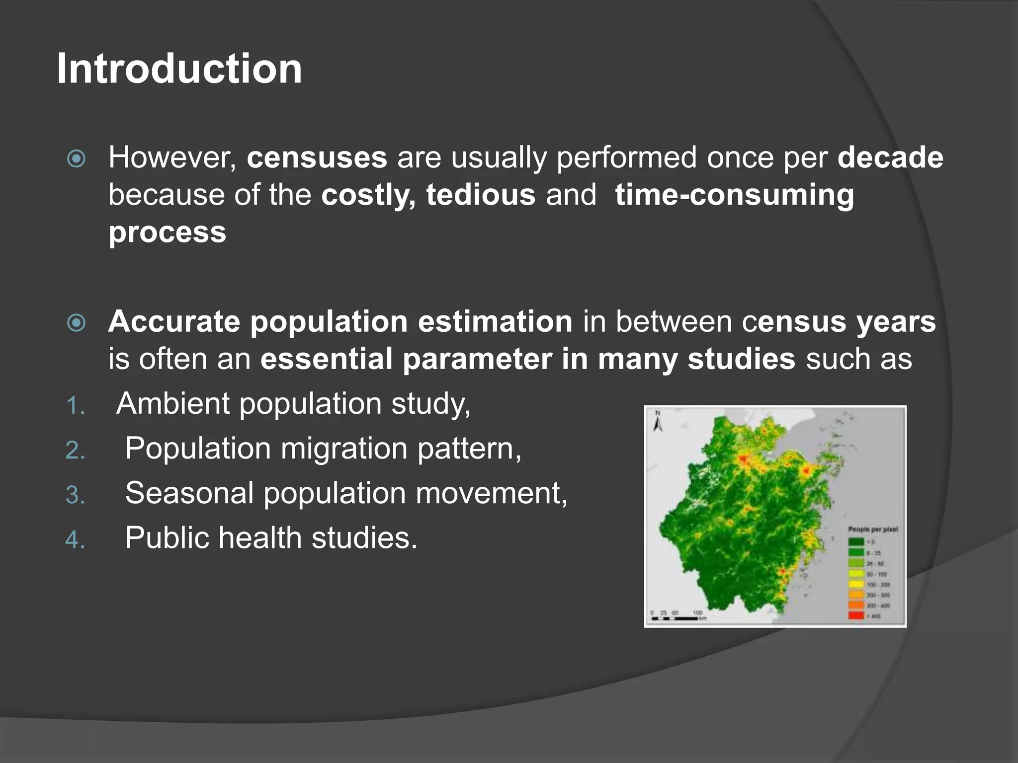 Application of remote sensing,population identification | PPT